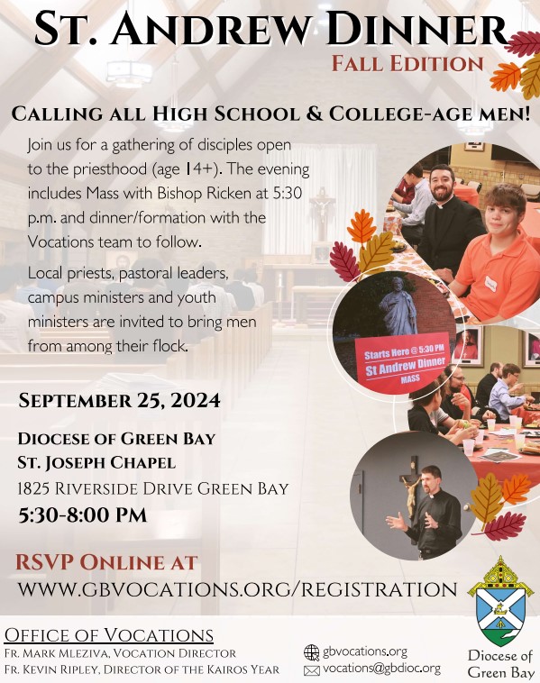 St. Andrew Dinner – September 25, 2024 – St. John Nepomucene Catholic ...