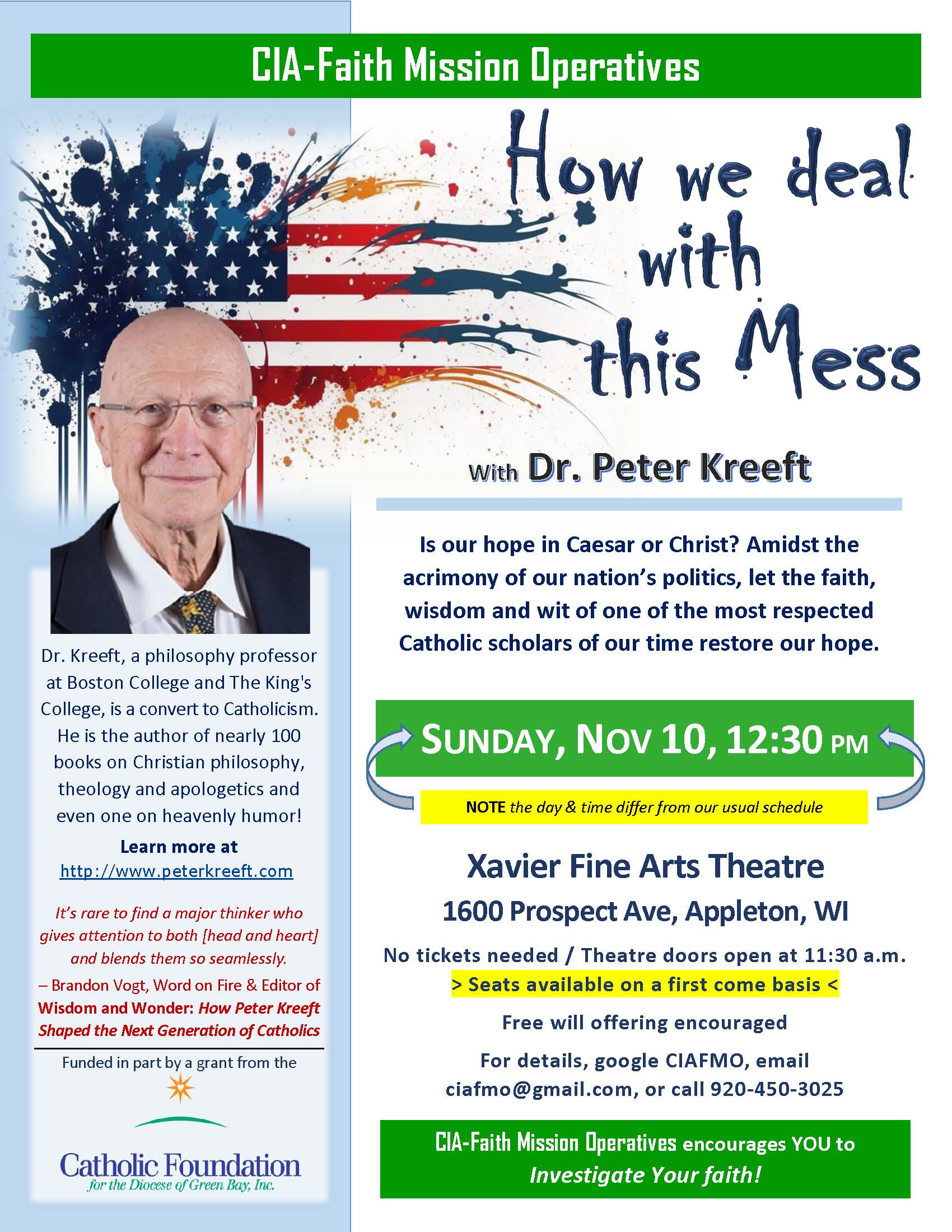 CIA-Faith Mission Operatives ministry is excited to present “How we ...