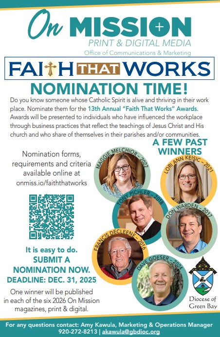 NOMINATE an individual who lives their faith in the workplace for the ...