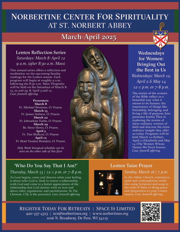 St. Norbert Abbey / March and April 2025 Events Flyer – St. John ...
