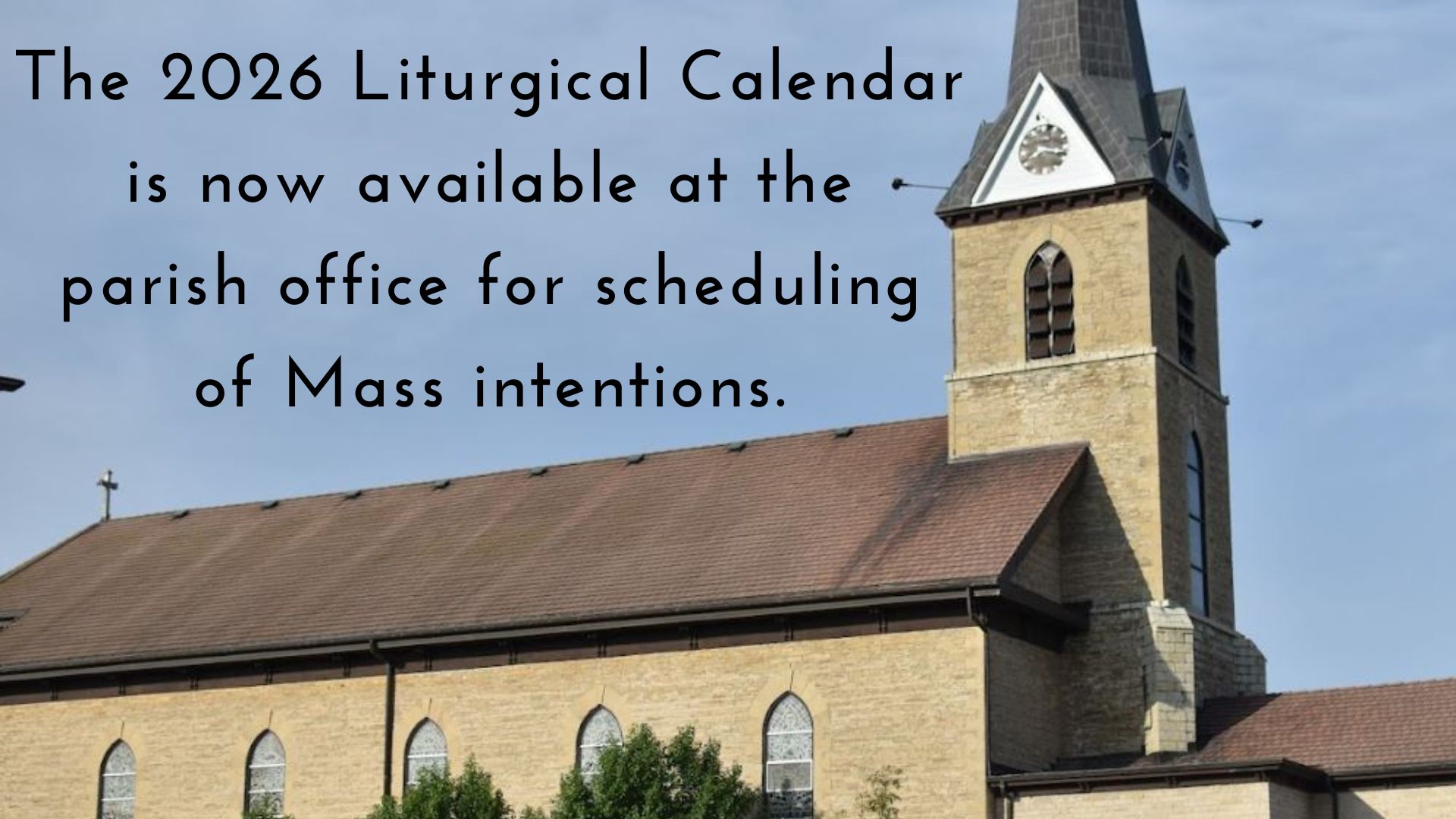 2026 Liturgical Calendar available for Mass intentions – St. John ...